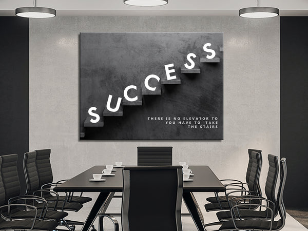Success Canvas Wall Art - Stairs To Success for Huge Wall Space - canvasvilla.com