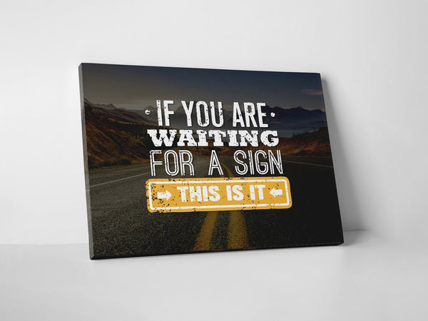 Waiting For Right Time Canvas Print - Motivational, Inspirational ...