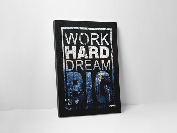 Work Hard Canvas Wall Arts - Canvas Prints With Sayings Work Hard ...