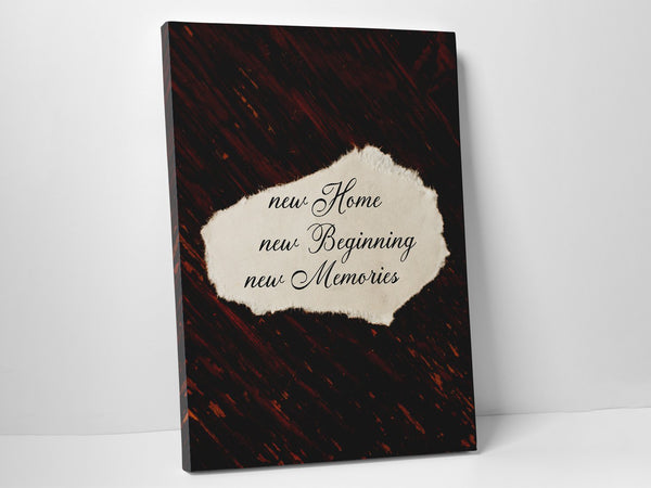New Home New Beginning - Best Canvas Wall Art Prints Online ...