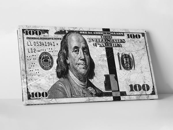Marble Money Canvas Print - Motivational, Inspirational Canvas Wall Art ...