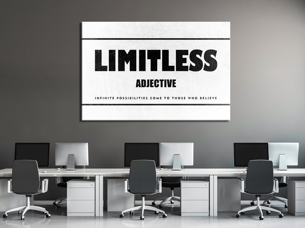 LIMITLESS Canvas Print - Motivational, Inspirational Canvas Wall Art ...