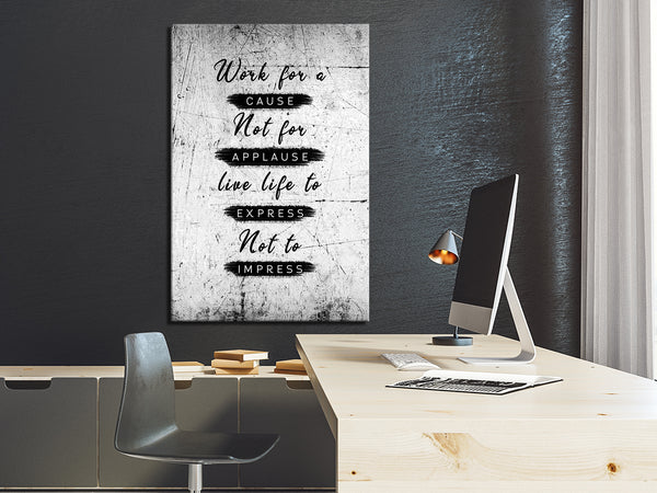 Work For A Cause Canvas Print - Motivational, Inspirational Canvas Wall ...