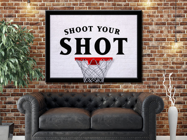Shoot Your Shot Canvas Print - Motivational, Inspirational Canvas Wall ...