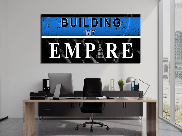 Building My Empire Motivational, Inspirational Canvas Wall Art ...