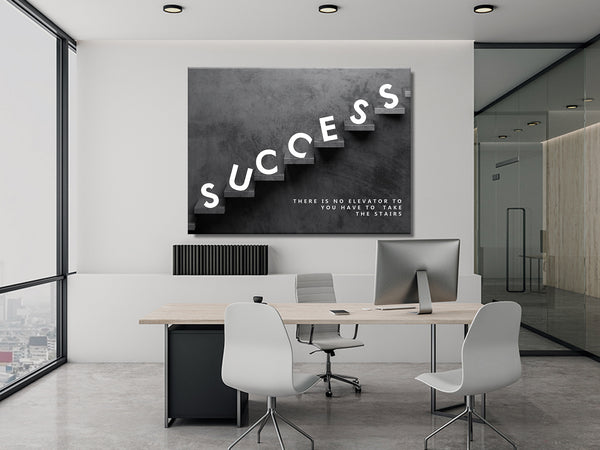 Success Canvas Wall Art - Stairs To Success for Huge Wall Space ...