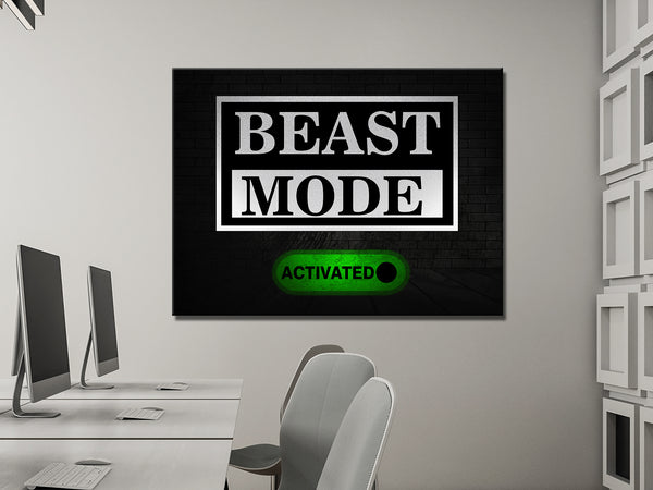 Beast Mode Activated Canvas Print - Motivational, Inspirational Canvas ...