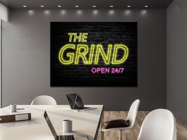 The Grind Canvas Print - Motivational, Inspirational Canvas Wall Art ...