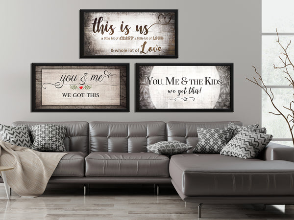 Wonderful House Canvas Bundle Pack of 3 Motivational Canvas Wall Art ...